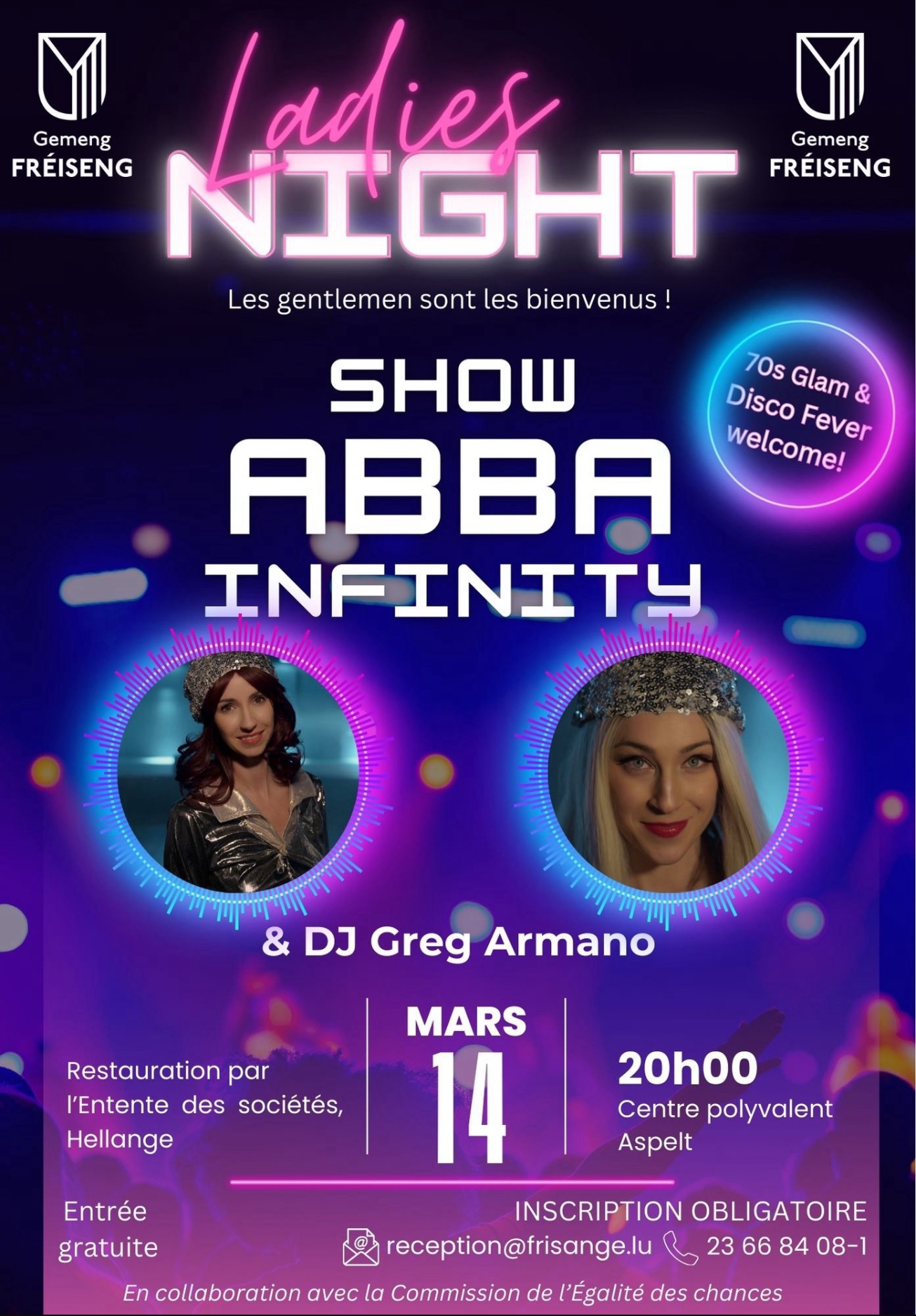 Ladies Night au Centre Polyvalent d’Aspelt (Commune de Frisange) le 14 ...